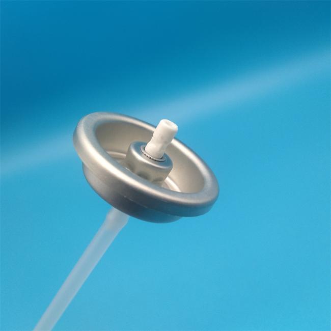 Tire inflator valve close-up view