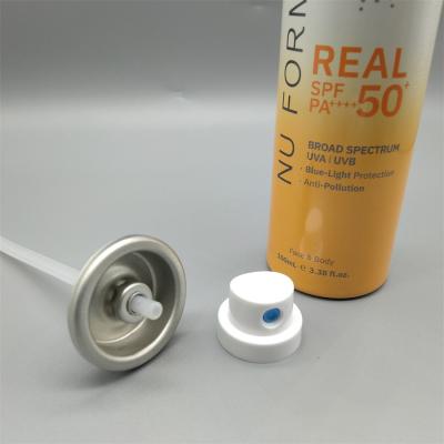 중국 자외선 차단 미스트 적용을 위한 1인치 에어로졸 스프레이 밸브 – UV 보호 스킨케어 포장 판매용