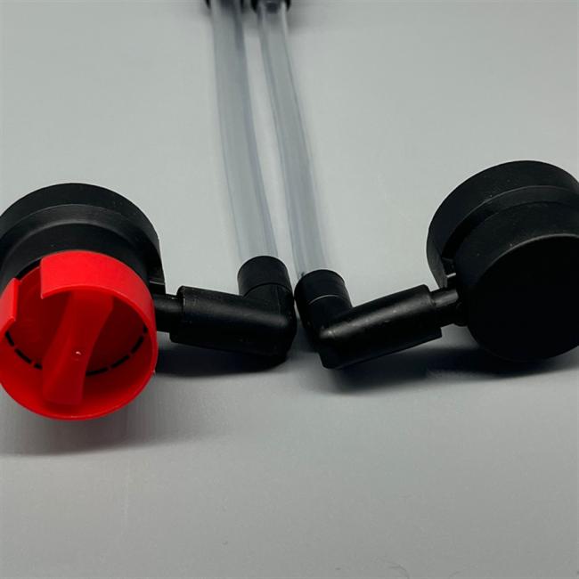 Tire Inflator Valve Actuator in use with digital gauge