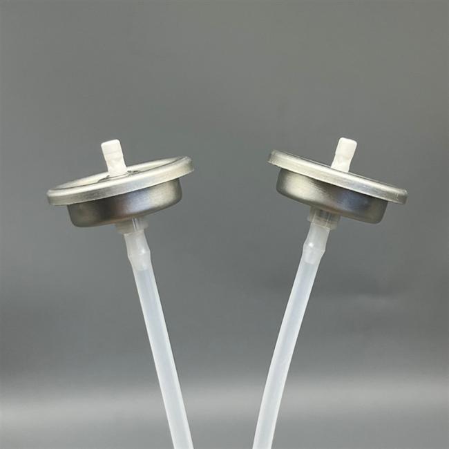 Vehicle tire air valve showing durable steel construction and ergonomic design