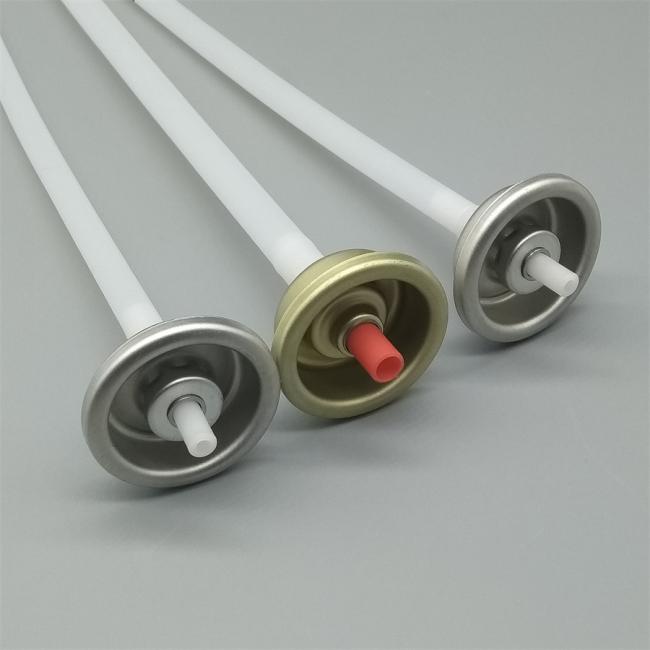 Side view of fire extinguisher valve with measurement scale for size reference