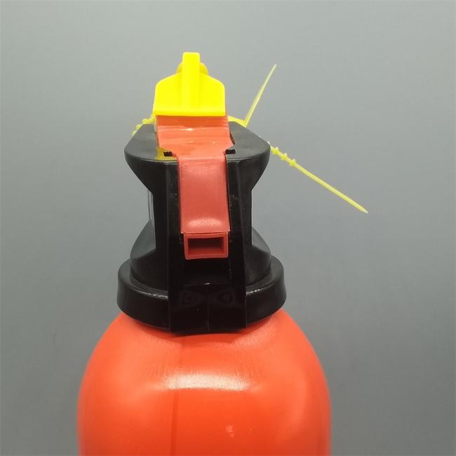 Aerosol valve assembly with internal mechanism visible