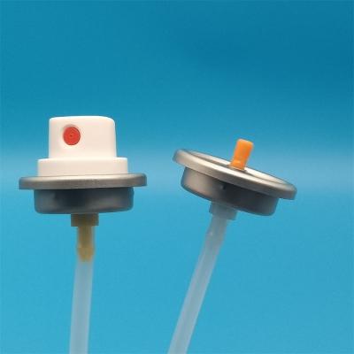 China One Inch Tinplate/Aluminum Aerosol Spray Valve For Professional Hair Sheen Spray Packaging for sale