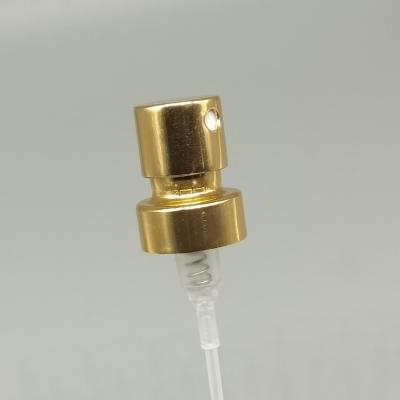 China Golden Fine Mist Perfume Pump Dispenser with Leak-Proof Seal for Luxury Fragrances for sale