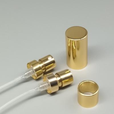 China Golden Fine Mist Perfume Pump Dispenser with Leak-Proof Seal for Luxury Fragrances for sale