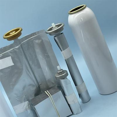 China Customized Size Aerosol Bag On Valve, Flexible Aerosol Pouch On Valve For Cosmetics & Household Sprays, Tailored Size Aerosol Bag-in-Valve For Precision Dispensing for sale