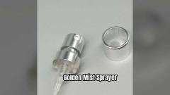 Perfume Sprayer Refillable Fine Mist Golden Pump