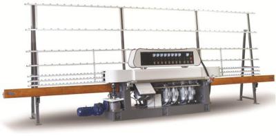 China Glass straight-line edging machine with 8 spindles (control by handle) for sale