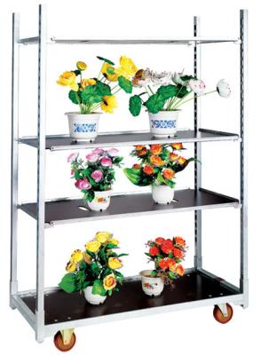 China Flower Plant Vegetable display steel trolly cart for sale