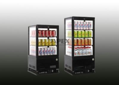 China Lados dinâmicos do refrigerador quatro da barra do controlador digital de Carel porta de vidro 65L dos mini à venda