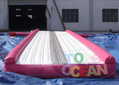 China Pink Outdoor Gymnastics Air Mat  / Inflatable Tumble Track Safe For Adults for sale