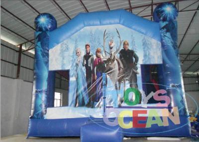 Cina Castello blu congelato di tema combinato gonfiabile dell'interno dei buttafuori con lo scorrevole in vendita