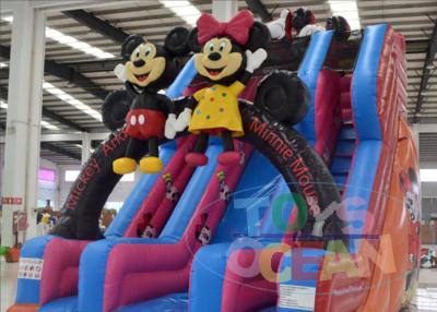 Cina Grandi acquascivoli gonfiabili per gli stagni/acquascivolo gonfiabile di Mickey Mouse doppio in vendita