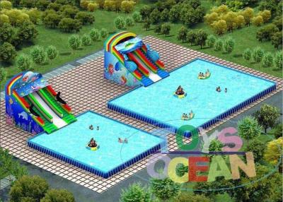 Cina Grande parco gonfiabile stupefacente dell'acqua colorato commerciale per la piscina in vendita