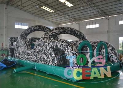 Cina PVC dell'interno gonfiabile portatile rimbalzante verde dell'affitto 0.55MM di corsa ad ostacoli in vendita
