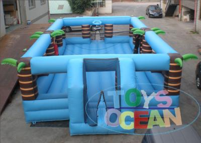 Cina Pallavolo di tema 52X25Ft della spiaggia di sicurezza interattiva gonfiabile blu gigante dei giochi in vendita