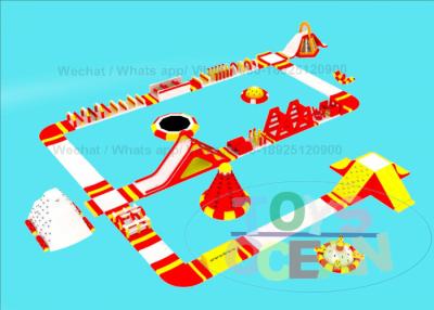 China Park die van het meer het Grappige Opblaasbare Water Loodvrije EN14960 20 x 30m drijven Te koop