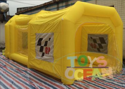 Cina Uso gonfiabile portatile giallo della pittura di riparazione dell'automobile delle tende del PVC di Oxford in vendita