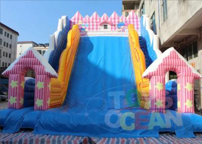 中国 子供ポリ塩化ビニール材料のための美しいピンクの膨脹可能なスライドの城のTobogganのスライド 販売のため