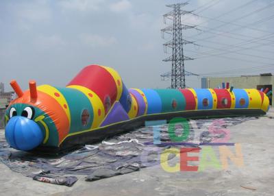 Cina Tunnel gonfiabile del gioco di ostacolo del PVC Caterpillar dei grandi giochi interattivi gonfiabili in vendita