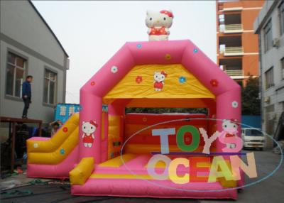 Cina cucitura di alta precisione di principessa Pink Inflatable Bouncer With del PVC di 0.55mm in vendita