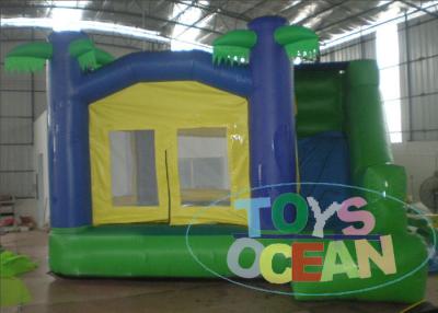 Cina CE buttafuori gonfiabili verde/blu della giungla che saltano castello rimbalzante per i bambini in vendita