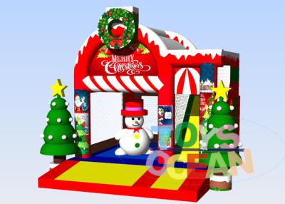 Cina Castelli di salto di Natale della decorazione di rimbalzo gonfiabile del Babbo Natale per la promozione di affitto in vendita