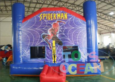 中国 スライド/修理用キットが付いている遊園地のすばらしいスパイダーマンの膨脹可能な跳躍の家 販売のため