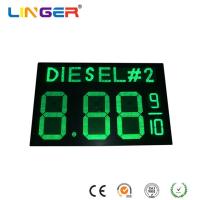 Quality Pure Green LED Gas Price Sign 8 Inch Gas Station LED Price Sign With Editable for sale