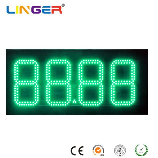 Quality Green / White Gas Station LED Sign High Temperature Spray Finish LED Gas Sign for sale