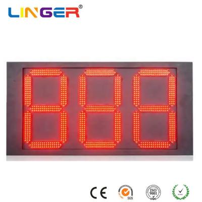 China Multi Digit Electronic Gas Price Sign Double Sides Gas Station LED Display Single Control Card for sale