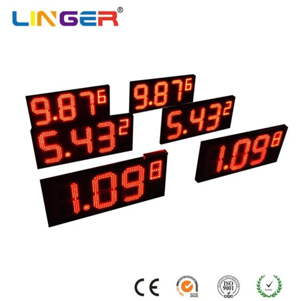 Quality RED Digital Gas Price Signs Waterproof Gas Price LED Sign Gray Flat Cable for sale