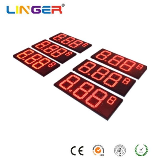 Quality MCU Controlled Digital Gas Price Sign Red / Green / White LED Gas Station Signs for sale