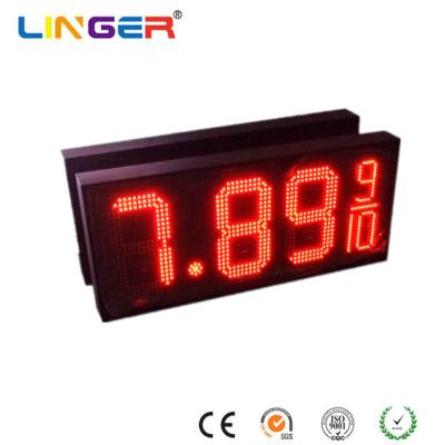 China 390mmx1000mm Digital Gas Price Sign Customized Digital Price Signs Front or Back Maintenance for sale