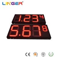 Quality 750mm Digit Height Gas LED Signs Wireless Radio Frequency Digital Gas Sign Red for sale