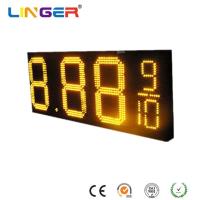 Quality 88.88 / 8.88 LED Gas Station Signs Orange Gas Price LED Signs With UV Resistant for sale