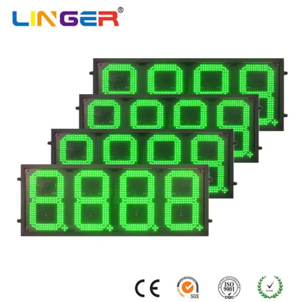 Quality Green LED Gas Price Signs Outdoor ABS / Epoxy Constructed LED Oil Price Display for sale