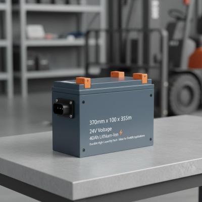 China 40ah Forklift Lithium Battery 24V Voltage 370100355mm Durable High Capacity Battery Pack Ideal for Forklift Applications for sale