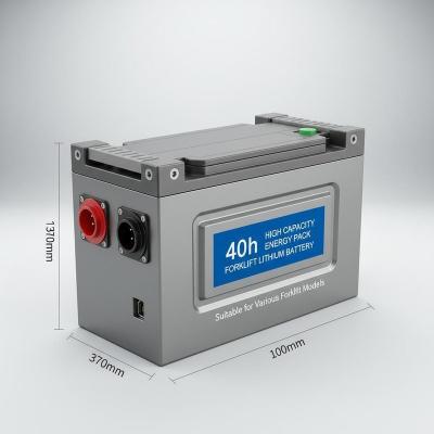 China 40ah Forklift Lithium Battery 370100355mm High Capacity Energy Pack Suitable for Various Forklift Models for sale