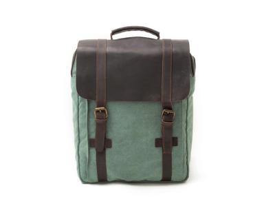 China CL-500 Blue Hot Sale Vintage Canvas and Leather Backpack en venta