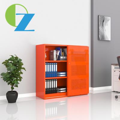 中国 引き戸とのハンドルの鋼鉄オフィスの食器棚0.7mmの厚さ無し 販売のため