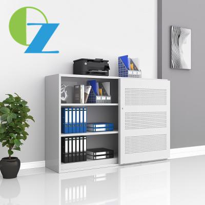 China Office Metal Storage File Cabinet With Steel Two Sliding Door 2 Layer for sale