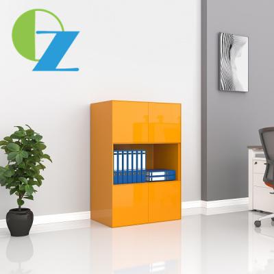 中国 2ドアの鋼鉄オフィスの食器棚の白いサテン3層のキャビネットの中間の開架 販売のため