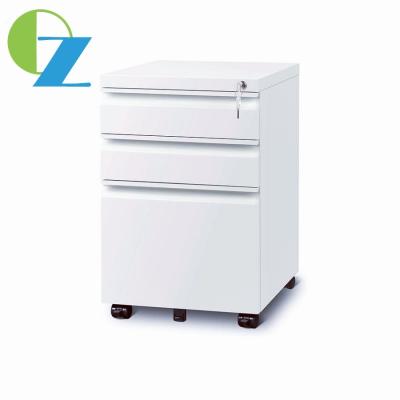 China Customizable 3 Drawer Mobile Box File Pedestal Cabinet 0.6mm for sale
