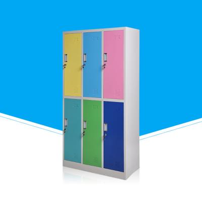 중국 수영장을 위한 옆 철강 6 문 D450mm 금속 로커 벽장 판매용