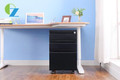 China Anti Tilt Function White Color Steel Mobile Office Filing Cabinet With 3 Drawer for sale
