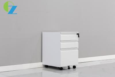 China Gooseneck Recessed Handle Steel Drawer File Cabinet Movable Office Equipment for sale