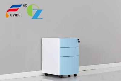 China Office Personal 3 Drawer Mobile Pedestal Storage Cabinet With Elegant Curved Front for sale
