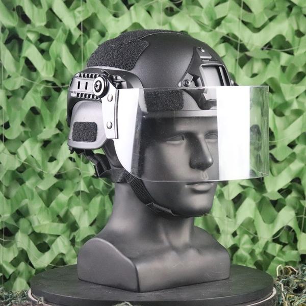 Quality Tactical Helmet with PC - protected Transparent Visor Riot - control Helmet FAST for sale