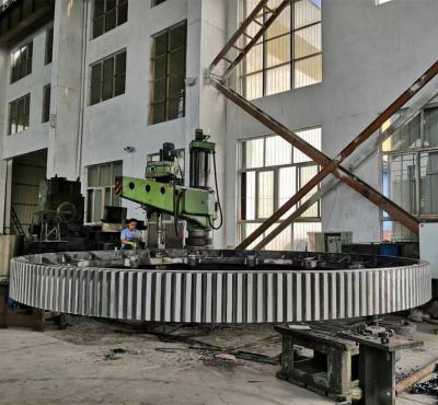 China 120MT Single Piece Ball Mill Girth Gear In Crusher And Rotary Kiln Production for sale
